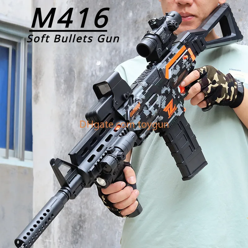 Electric M416 AK Soft Bullets Toy Gun, Detachable Submachine Gun For ...