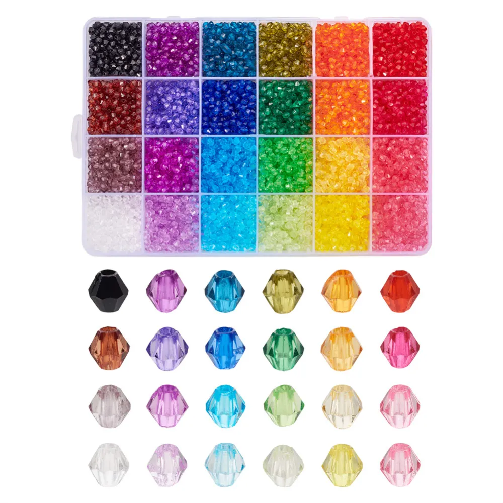 DHgate.com:24 Colors 4/6mm Transparent Acrylic Crystal Beads for ...