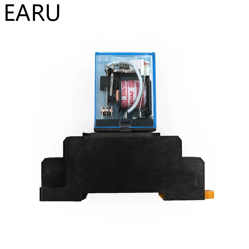 DHgate.com:MY2P HH52P MY2NJ Micro Mini Electromagnetic Power Relay w/ Socket Base LED Indicator ...