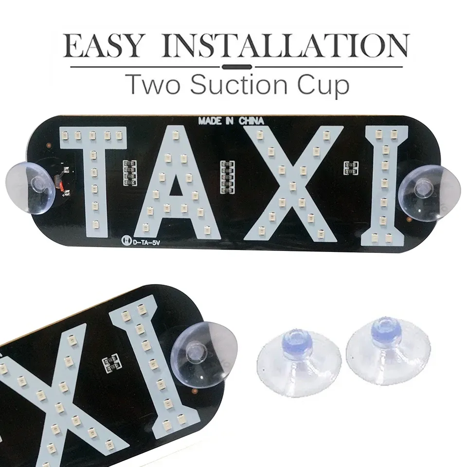 Taxi Sign LED Car Windscreen Indicator Lamp 5V USB Powered for Taxi ...