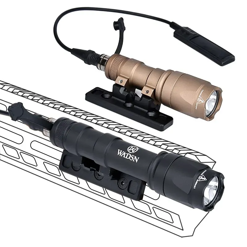 Tactical M600C Flashlight M300A KeyMod M-LOK Offset Scout Light Mount ...