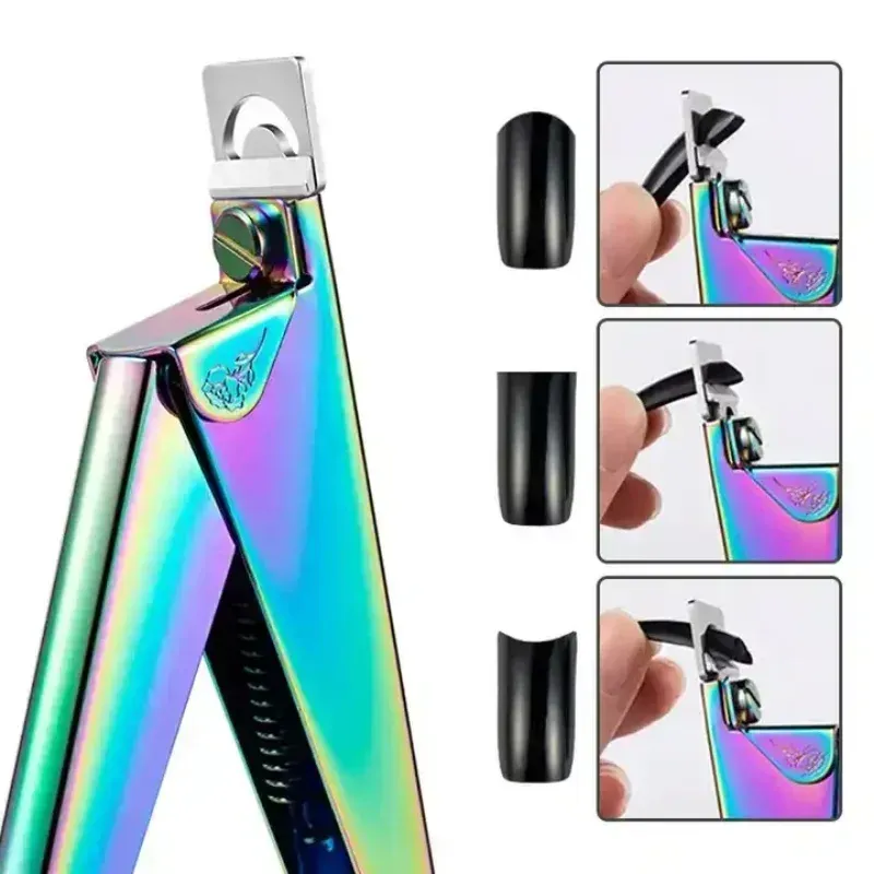 Nail Cutter Scissors: U-Shaped Acrylic Tip Cutter, Professional ...