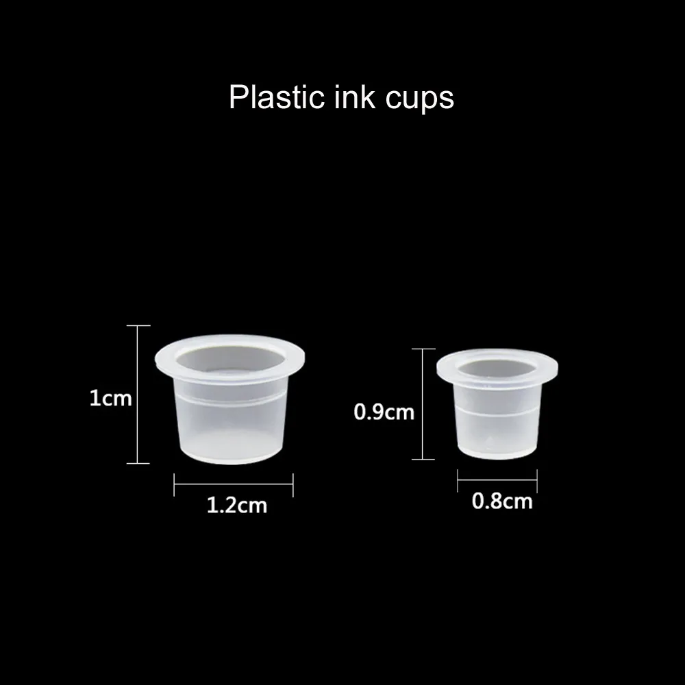 100 Pack Silicone Tattoo Ink Cups for Permanent Makeup & Eyebrow ...