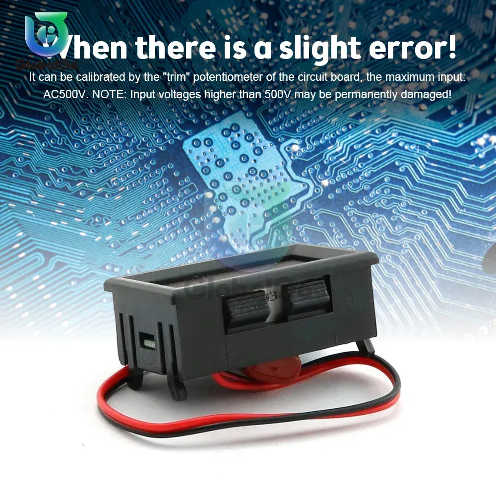 Universal LED Digital Display AC ammeter and voltmeter - 0.56 inch, 3 ...