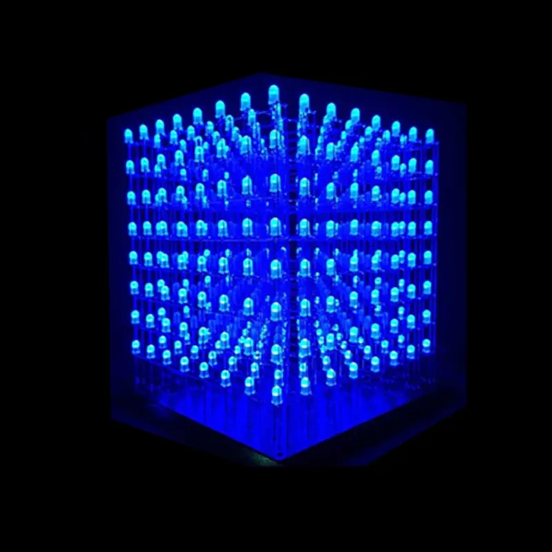 DIY Electronics 2025 LED Cube Kit 8x8x8 Mini LED Light Cube DIY ...