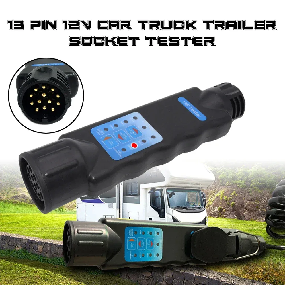 Universal 12V Trailer Tester With 7 13 Pin Socket For Truck, Caravan ...