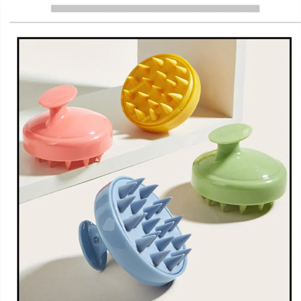 Silicone Hair Scalp Massager Shampoo Brush for Wet & Dry Scalp Care ...