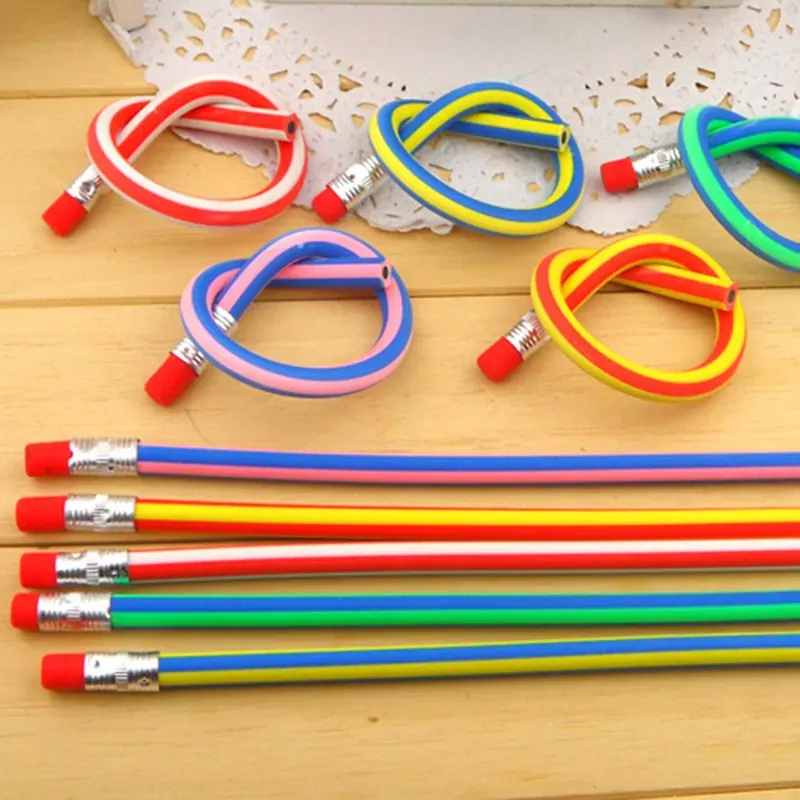 Wholesale Kawaii Bendy Flexible Bendy Pencils With Eraser Set Of 5 ...