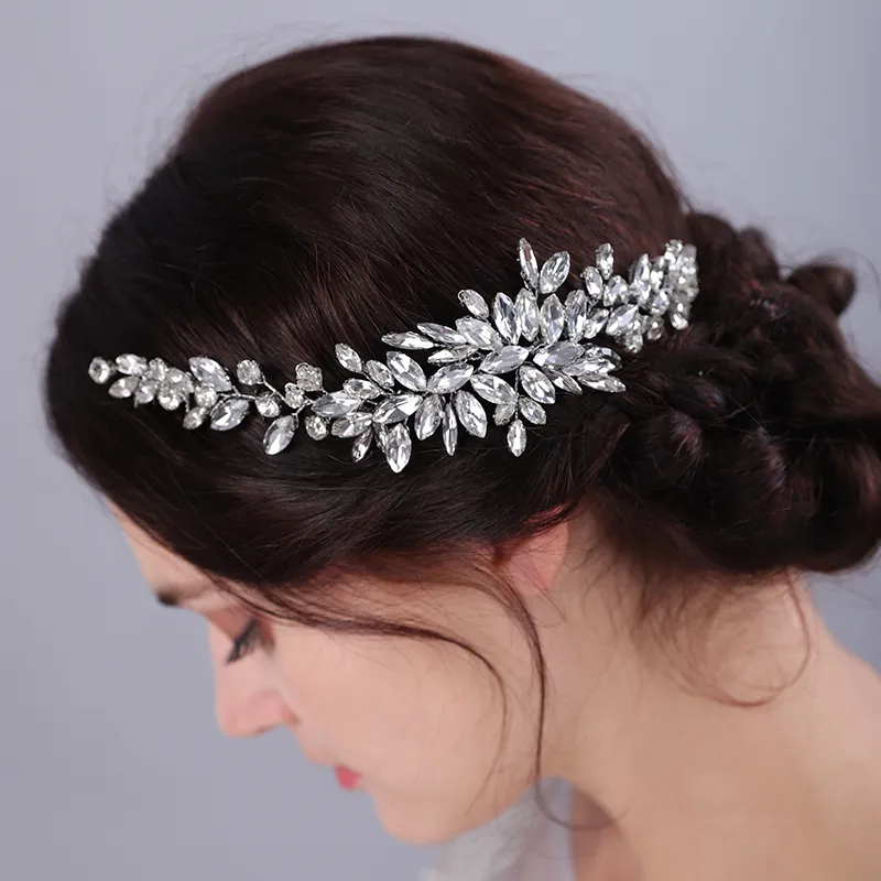 Silver Gold Rhinestone Wedding Hair Combs Bridal Jewelry Headband ...
