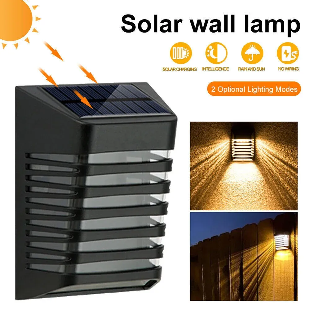 Waterproof LED Solar solar powered fence lights with Breathing/Constant ...
