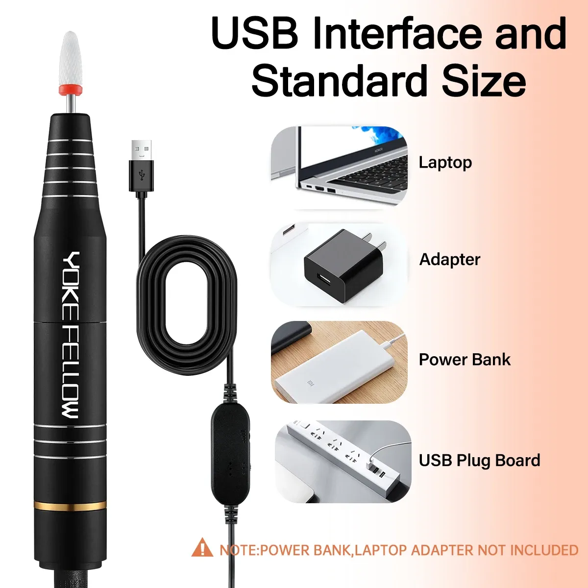 DHgate.com:USB Portable Electric Nail Drill: Professional E-File Kit ...
