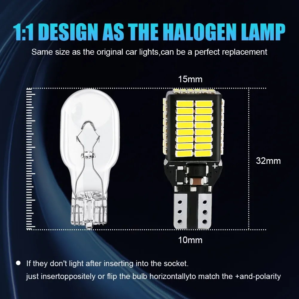 DHgate.com:NLpearl 2X T15 W16W LED Bulbs, Super Bright 921 912 LED ...