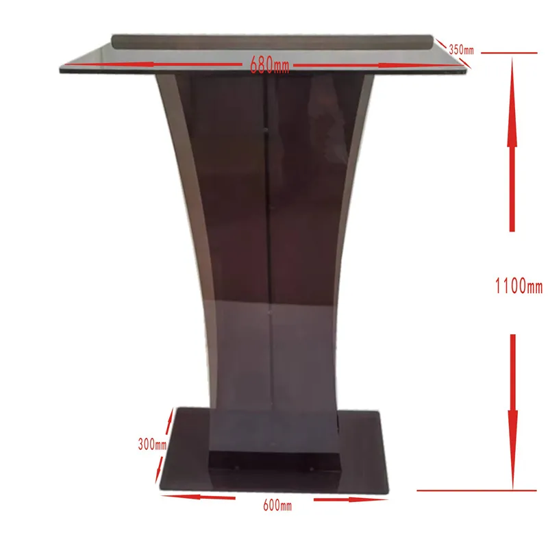 Clear Brown Acrylic Lectern podium a for Hotel, Wedding Ceremony, Guest ...