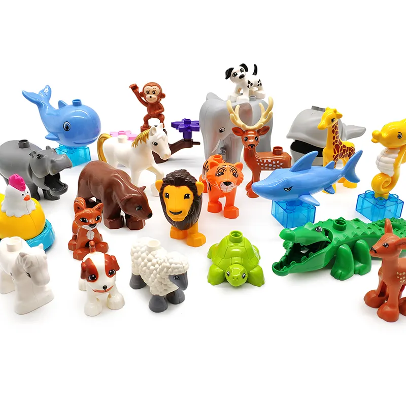 Building Blocks Toy for Children Compatible with Duplo Big Size Animal ...