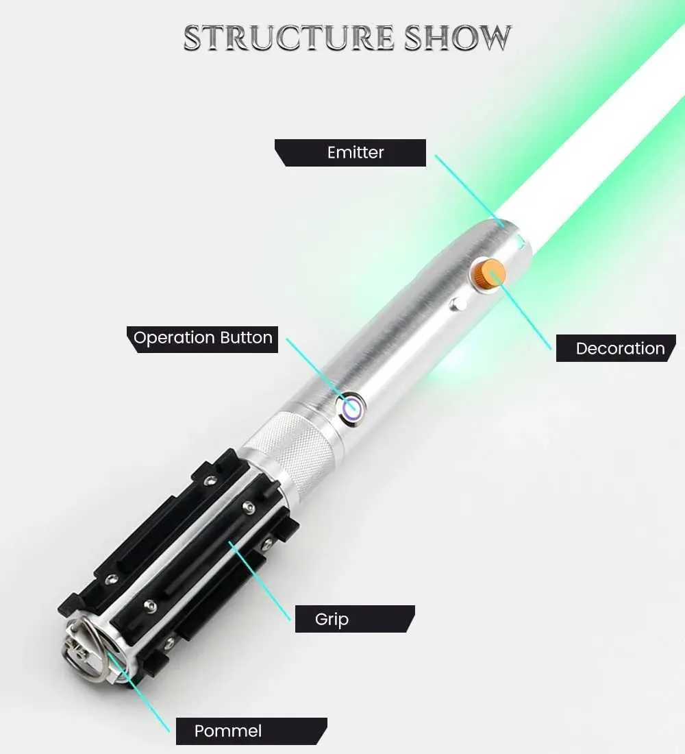 LED Toys Anakin Lightsabers Neo Pixel Floating Metal Laser Sword With ...
