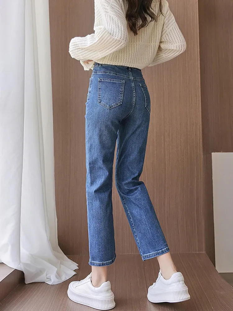 korean woman jeans