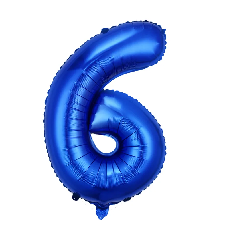 32in Metallic Blue Number Foil Balloons for Birthday Party Decorations ...