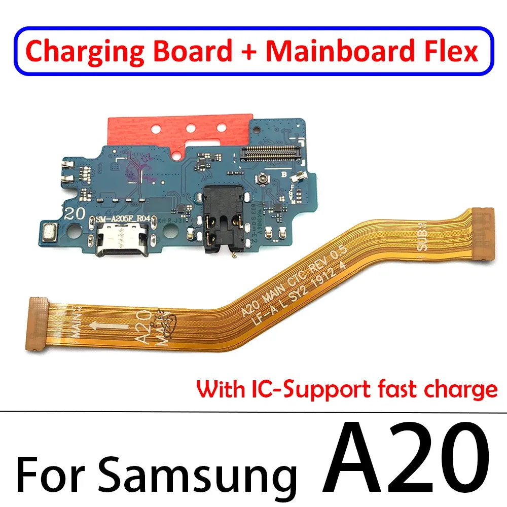 USB Charging Flex Cable Mainboard Connector for Samsung A10 A20 A30 A40 ...