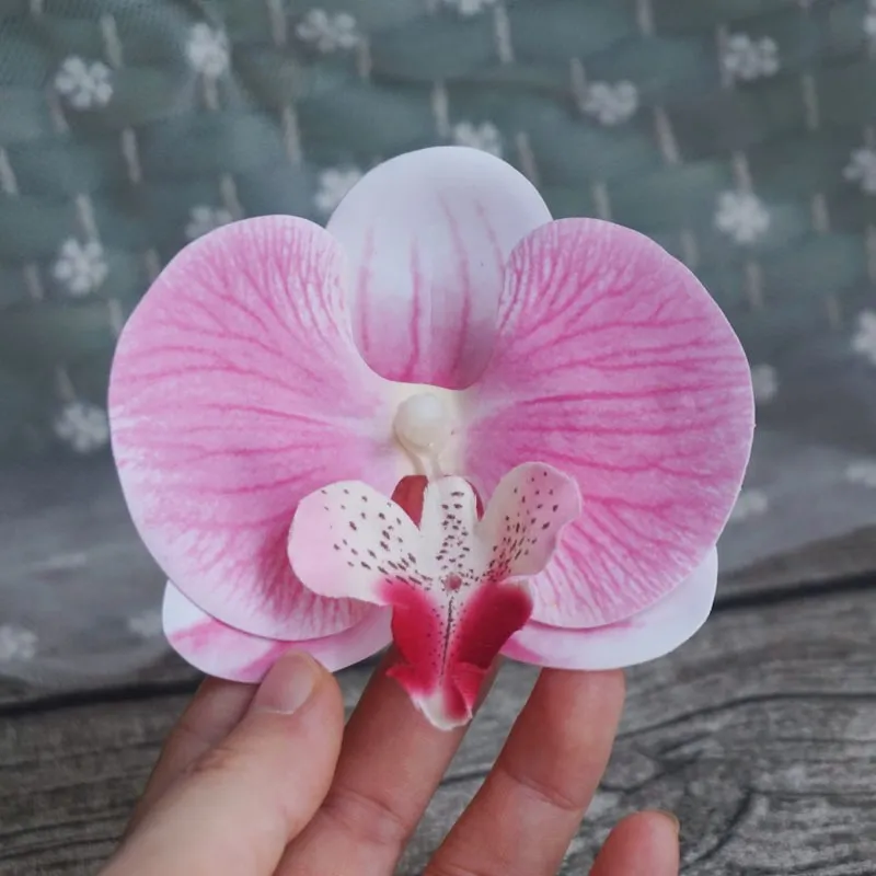 Elegant 8.5cm Orchid Hair Clip: Artificial Flower Hairpins for Women's ...