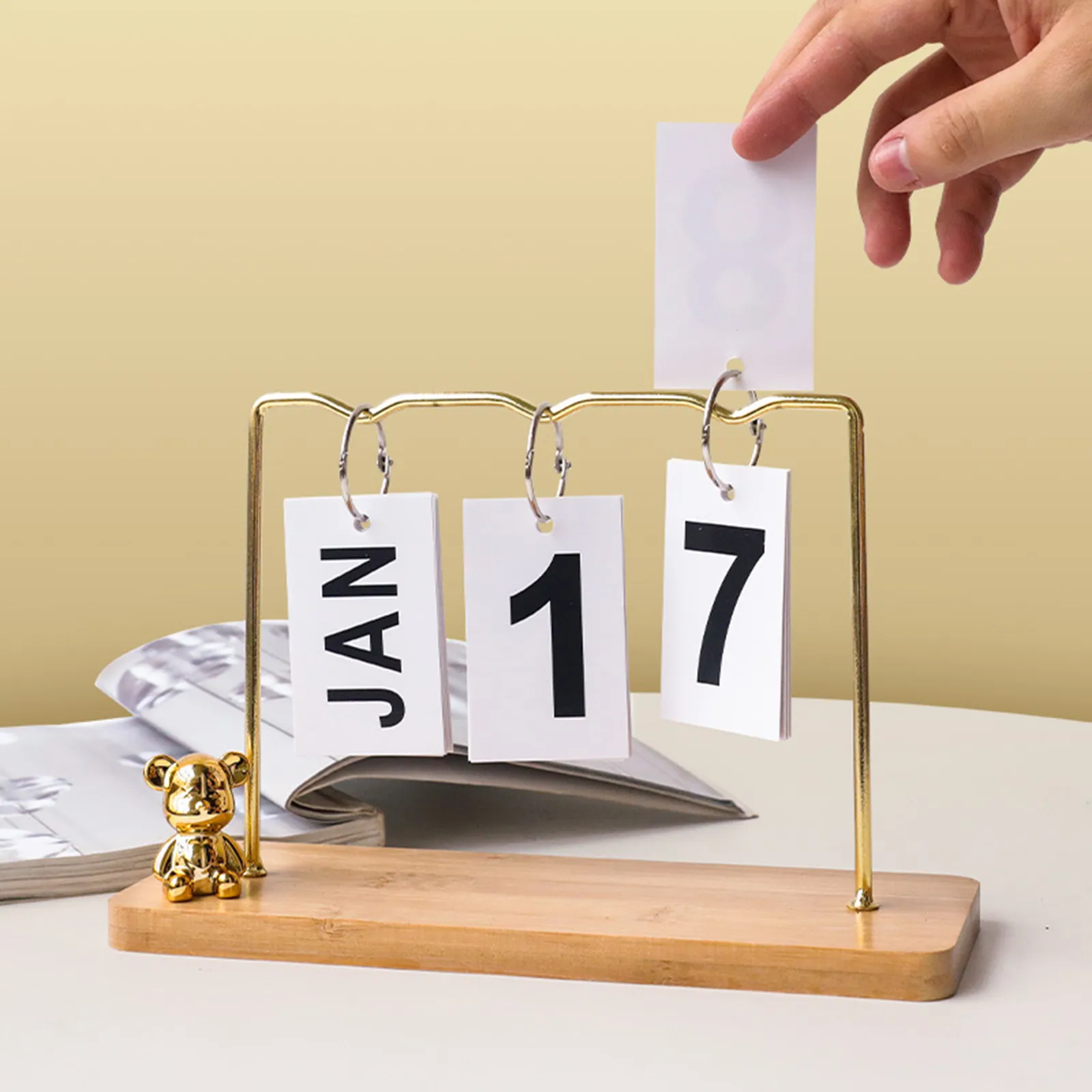 Ornate Perpetual Desk Calendar | Flippable Pages | Aesthetic Home ...