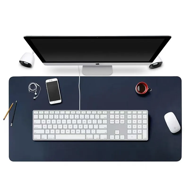White Desk Mat Gaming: 70x35cm PU Leather Suede Waterproof Keyboard ...