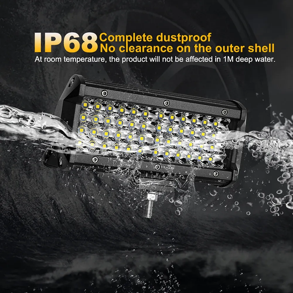 DHgate.com:7" 4x4 LED Fog Light Bar for Trucks, Cars, SUVs, ATVs - 144W ...