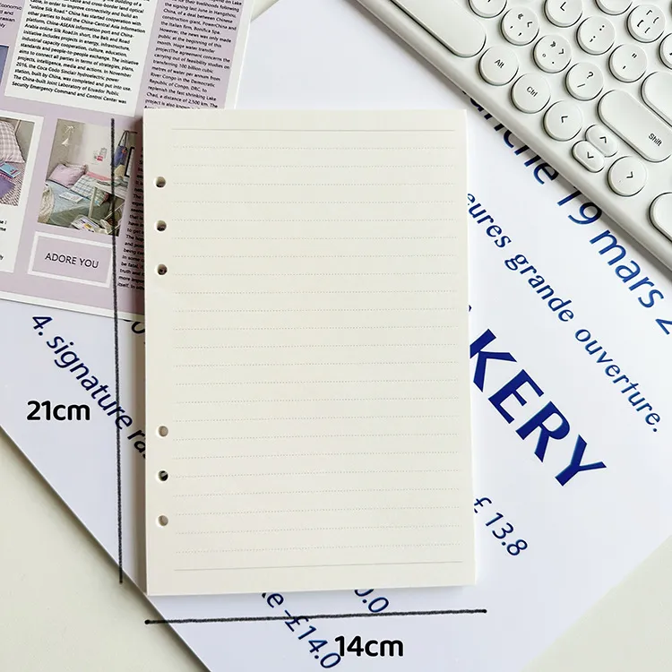 A5 A6 A7 Loose Leaf Notebook Refill Spiral Binder Inner Pages Diary ...