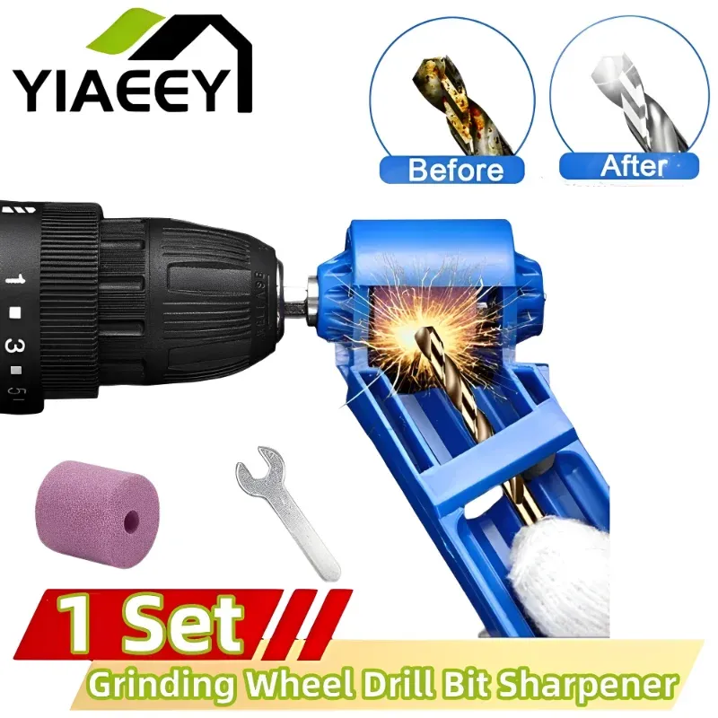 Corundum Grinding Wheel Drill Bit Sharpener Portable Powered Titanium ...
