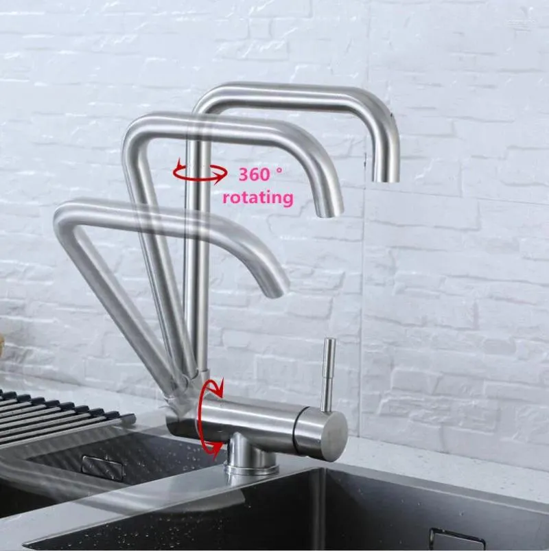 Multi-Functional Foldable Kitchen Faucet - 304 Stainless Steel ...