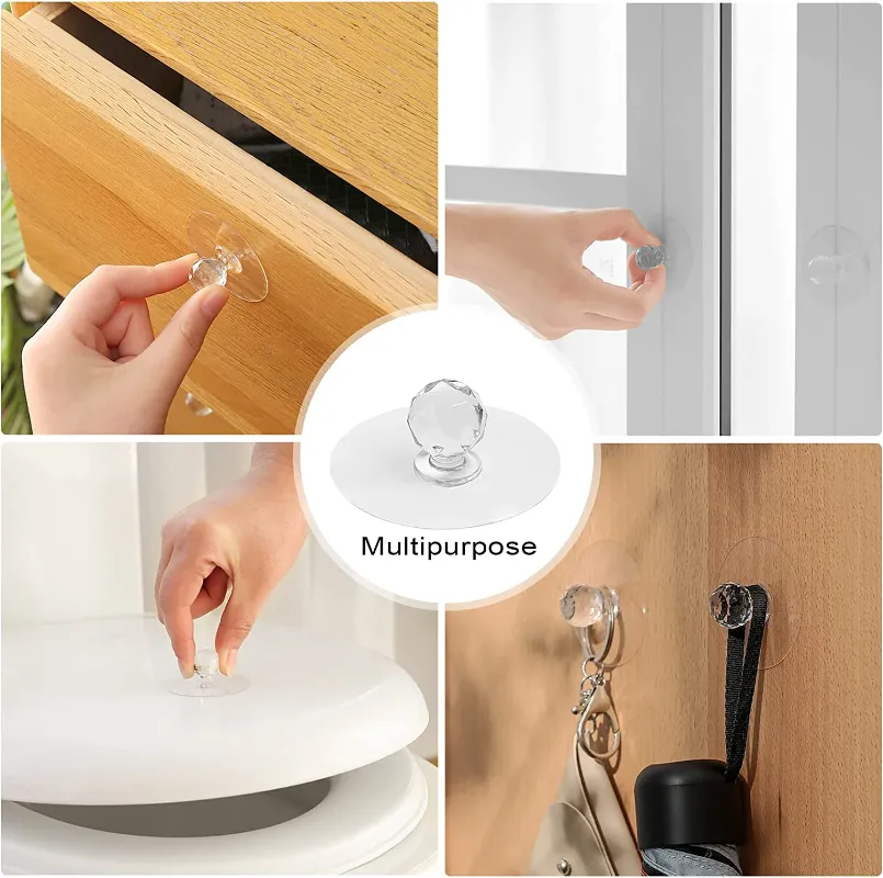 10/Punch-Free Drawer Knobs Self-Adhesive Kitchen Cabinet Pulls and ...