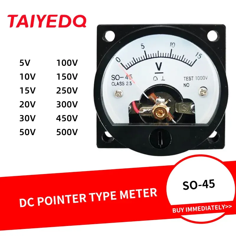 DHgate.com:47mm Round Dial Analog DC Voltmeter DC 5V-300V Voltage Meter ...