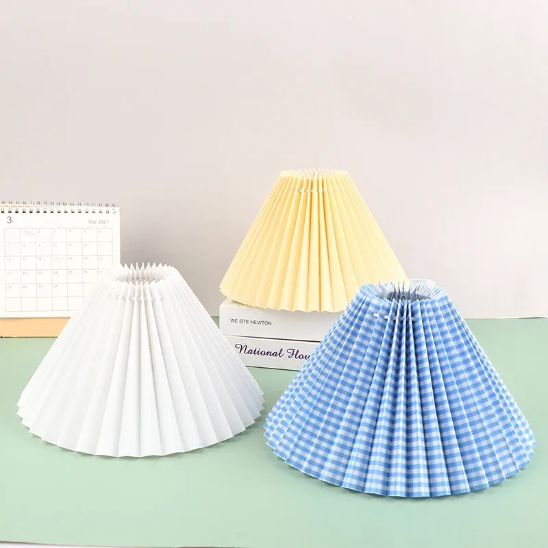 Pleated Lampshade Light Cover Japanese Style Fabric Table Lamp Shade ...