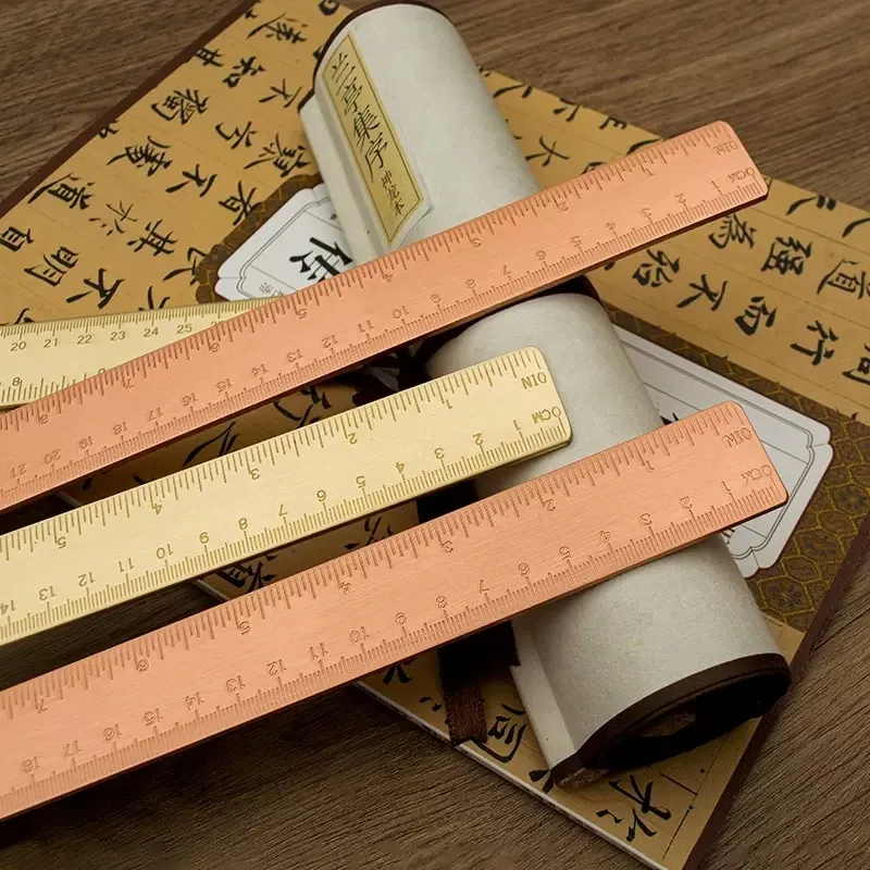 DHgate.com:Brass Metal Ruler Rose Gold 15cm Measuring Tool, DIY Craft ...