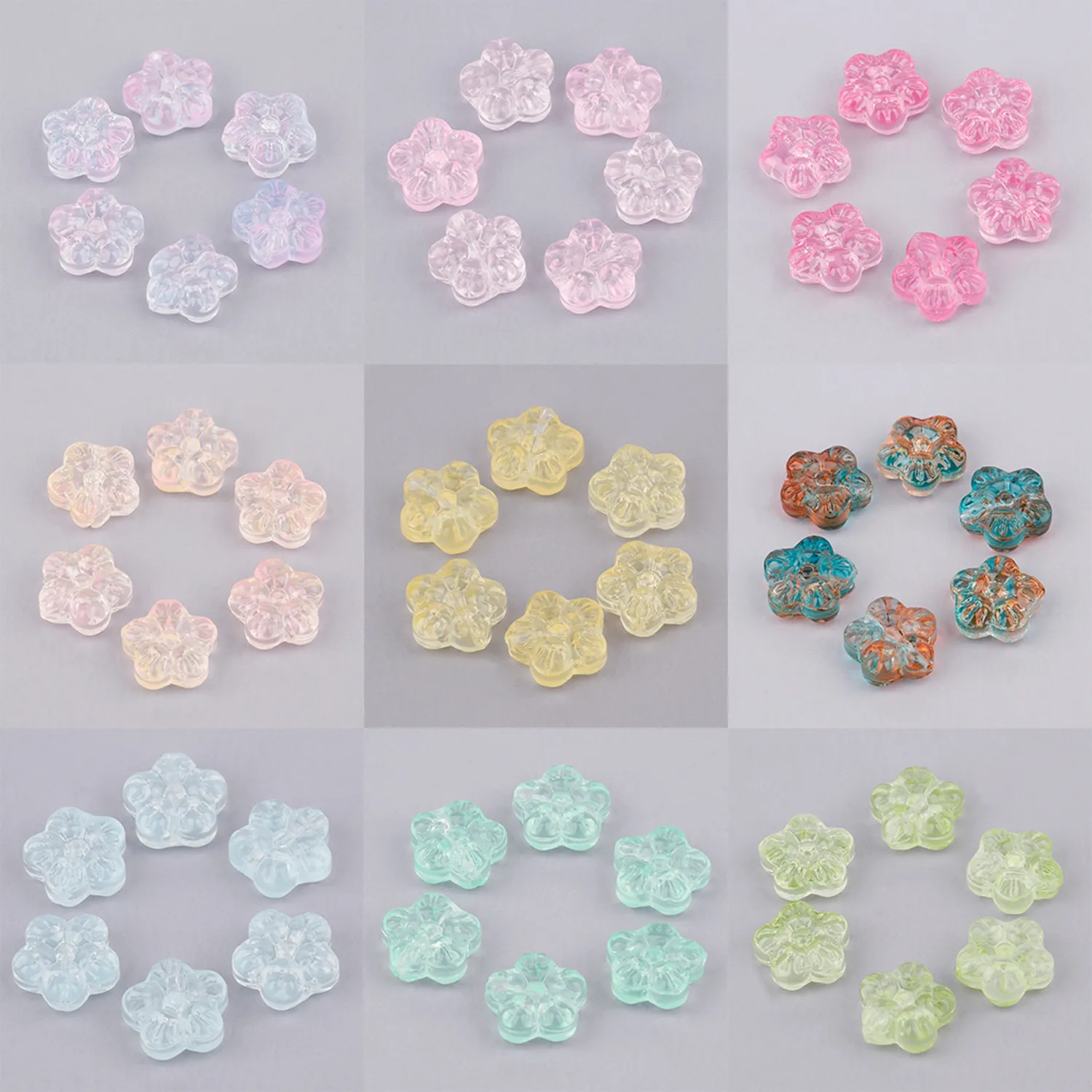 DHgate.com:Czech Glass Flower Spacer Beads, 20Pcs DIY Jewelry Making ...