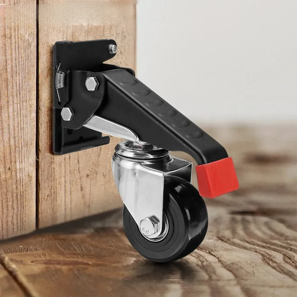 Heavy Duty Workbench Caster Kit Retractable Furniture Casters Wheels ...