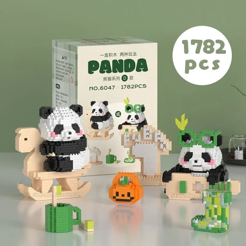 Kawaii Panda Stacking Building Blocks - Mini Bricks Toys for Creative ...