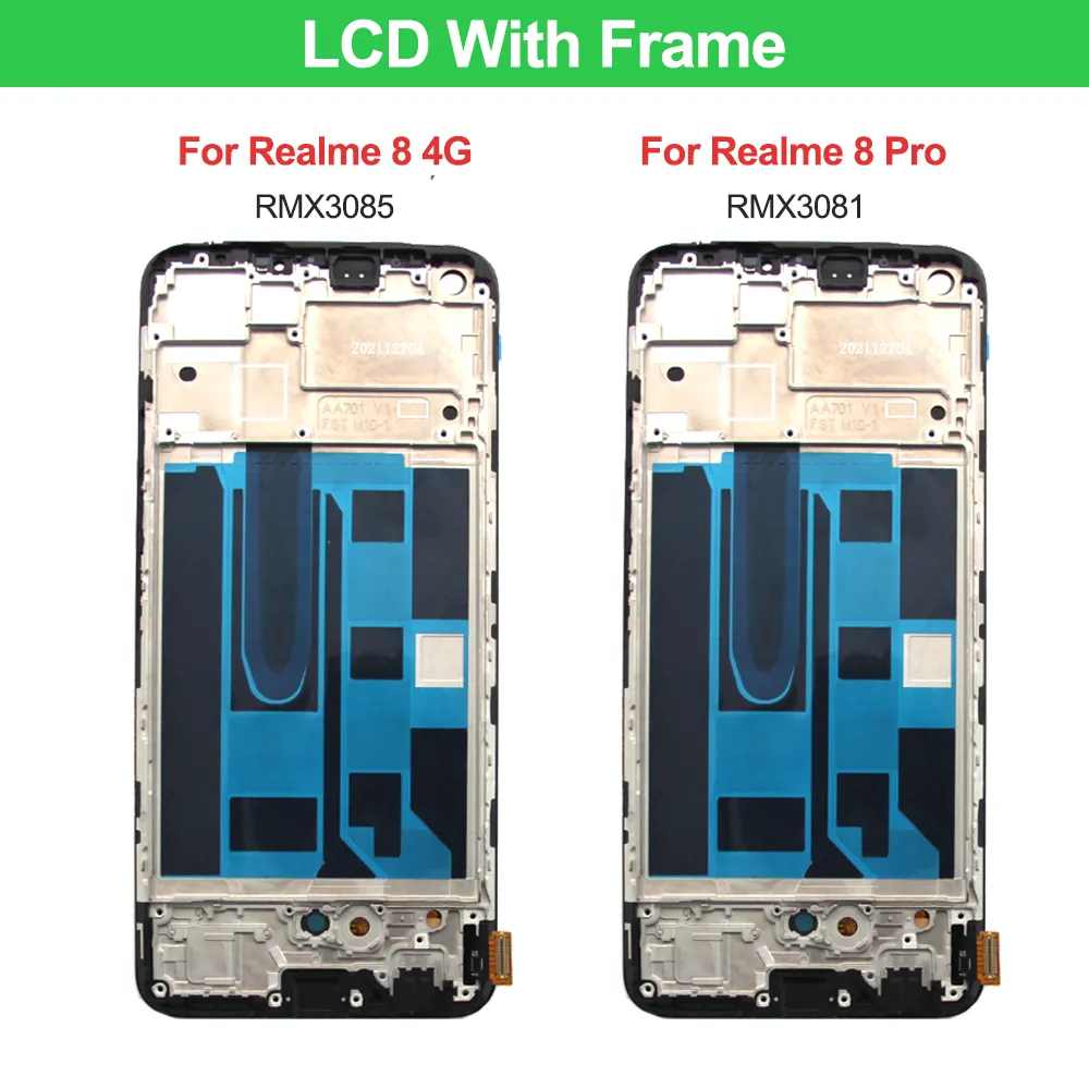 4 Touch Screen Digitizer LCD Display with Frame Replacement for Realme ...