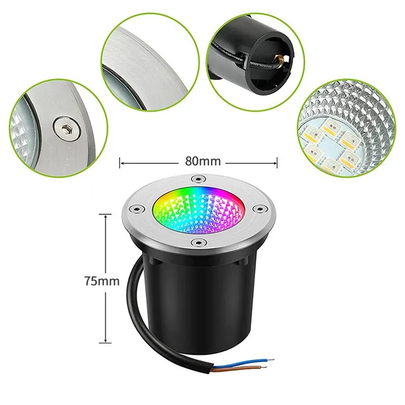 DHgate.com:Waterproof IP67 Underground Garden Lights - 10W/15W Recessed ...