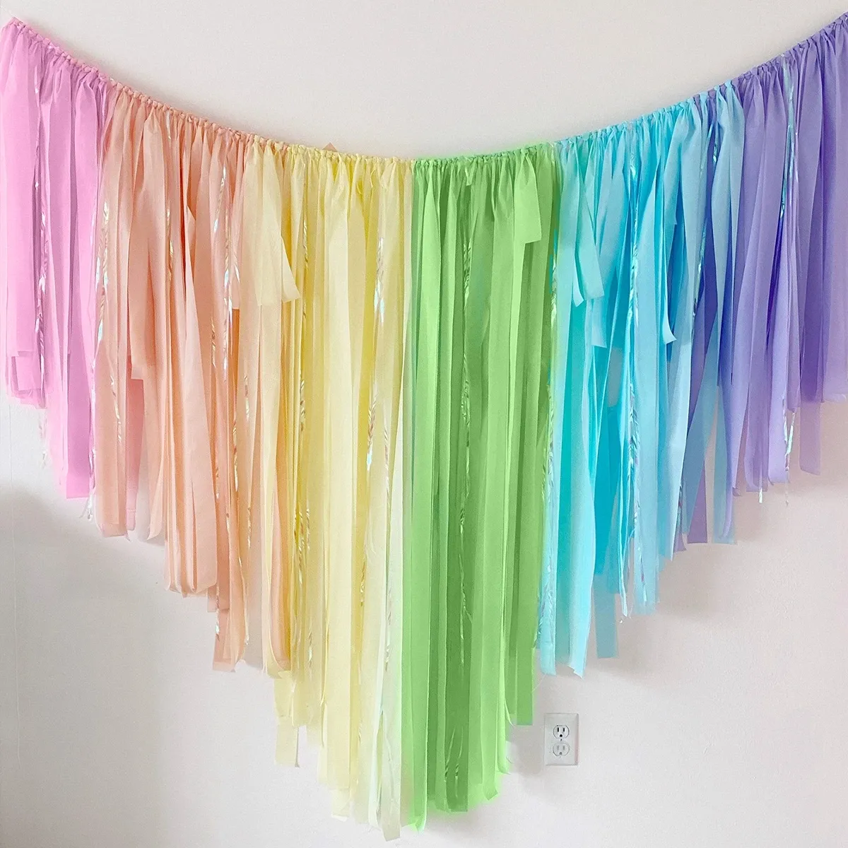 Colorful Glitter Crepe Paper live streamers - Set of 6 for Birthday ...