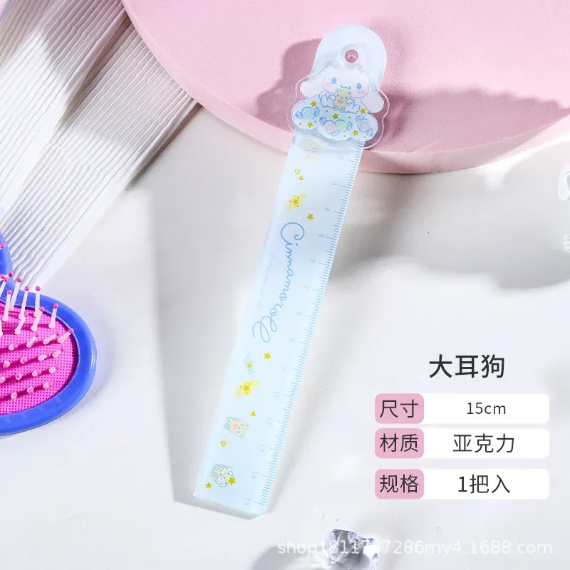 Kawaii Kuromi My Melody Cinnamoroll Acrylic Mirror Ruler Anime Sanrioed ...