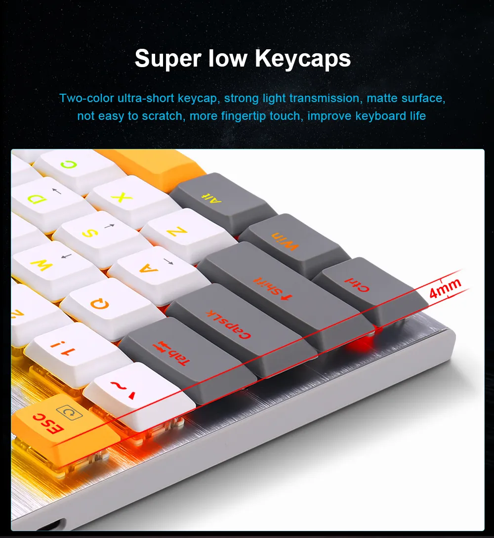 REDRAGON Horus K619 RGB USB Mini Slim machenike keyboard with Ultra ...
