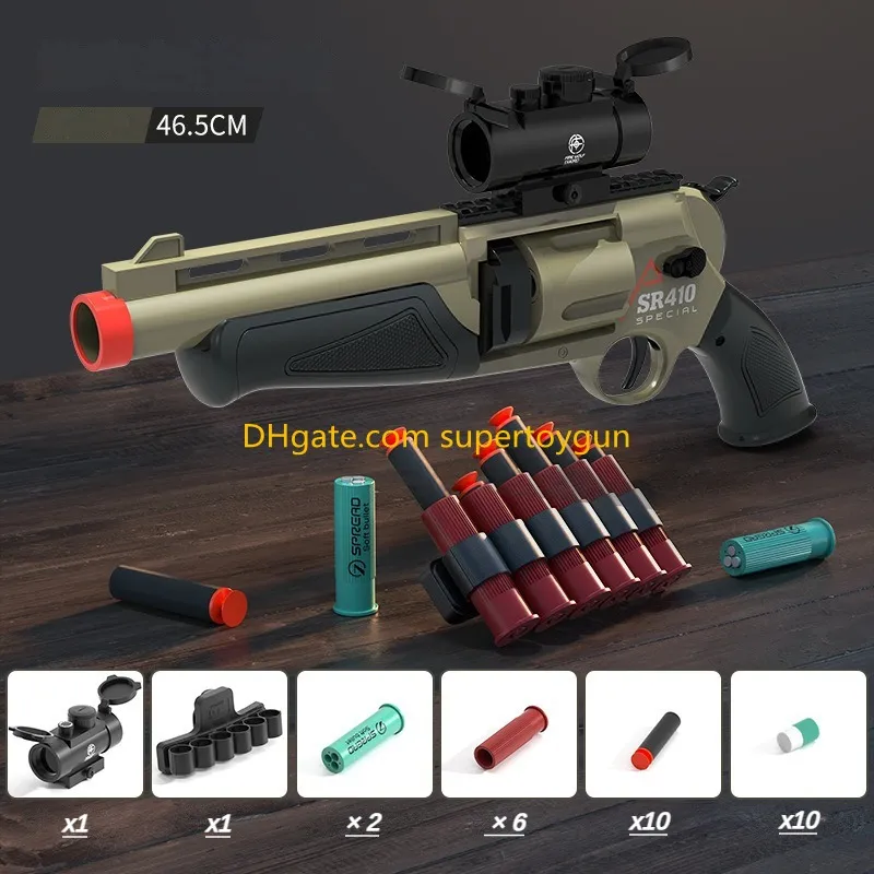 Realistic Toy Guns: Revolver Style Foam Dart Blaster, Shell Ejecting ...