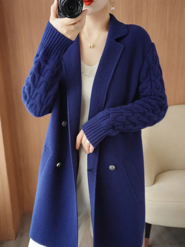 DHgate.com:Pure Wool Knit Overcoat: Stylish Womens Spring/Autumn ...