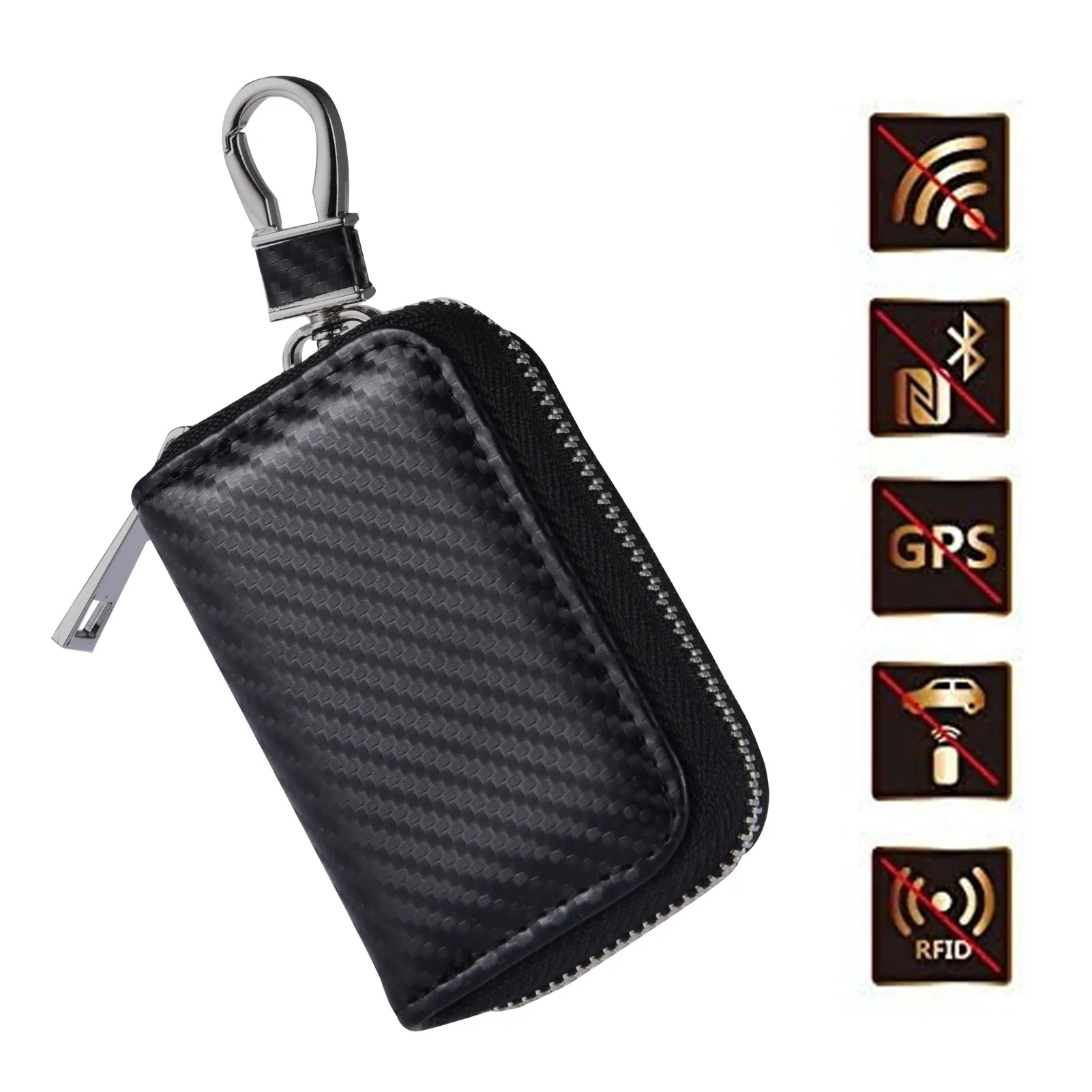 RFID Bags, Car Key Signal Blocking Pouch - PU Leather Key Fob Protector ...