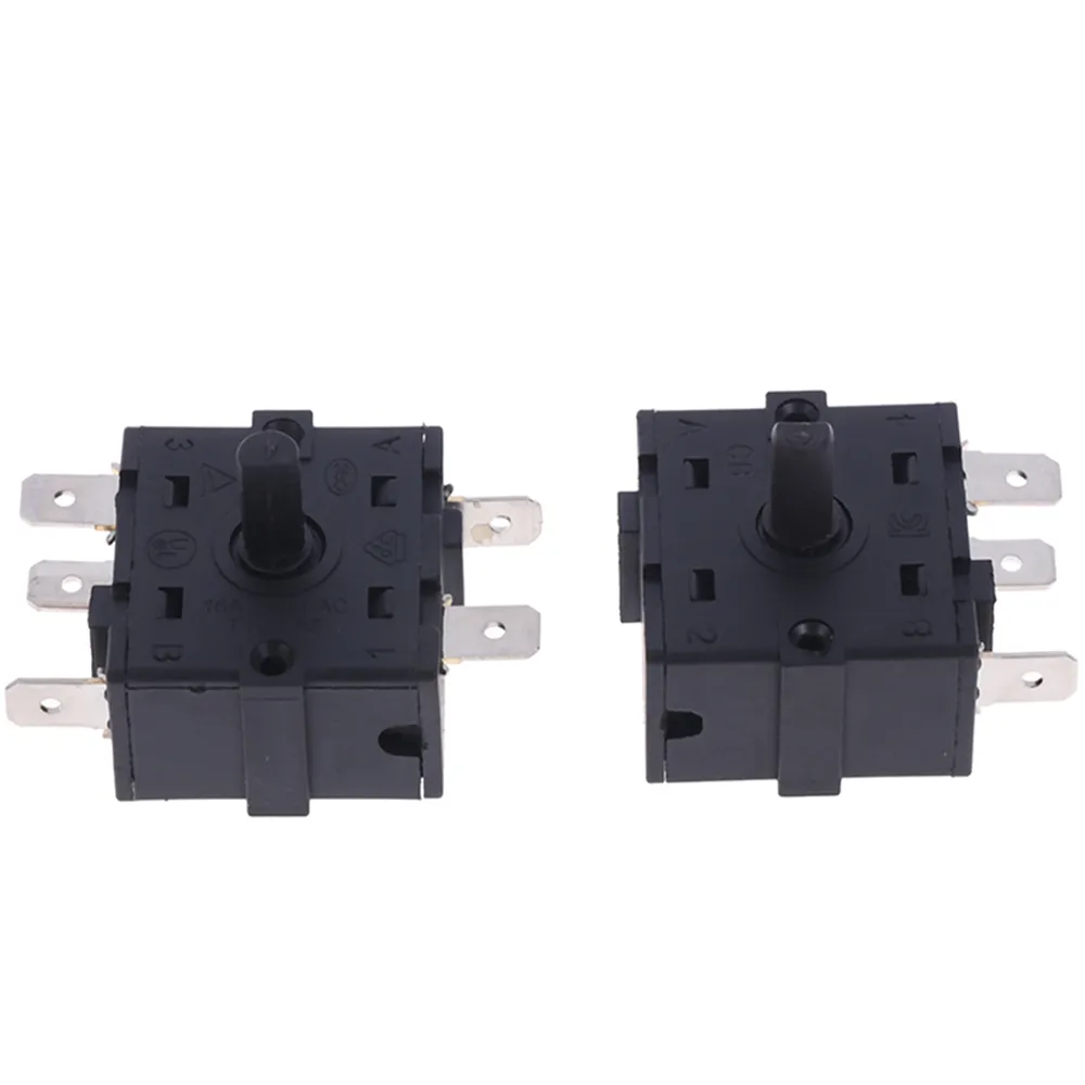 AC 250V 16A 3-Pin 5-Pin Electric Room Heater Rotary Switch Selector ...