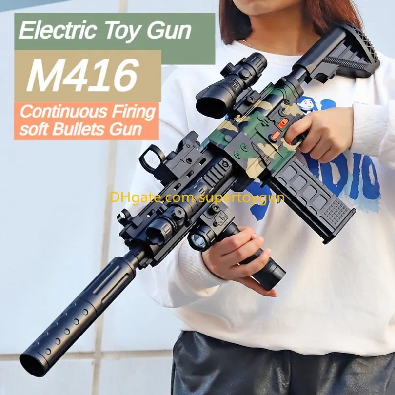 Realistic Toy Guns: Electric Soft Bullet Submachine Gun Model ...