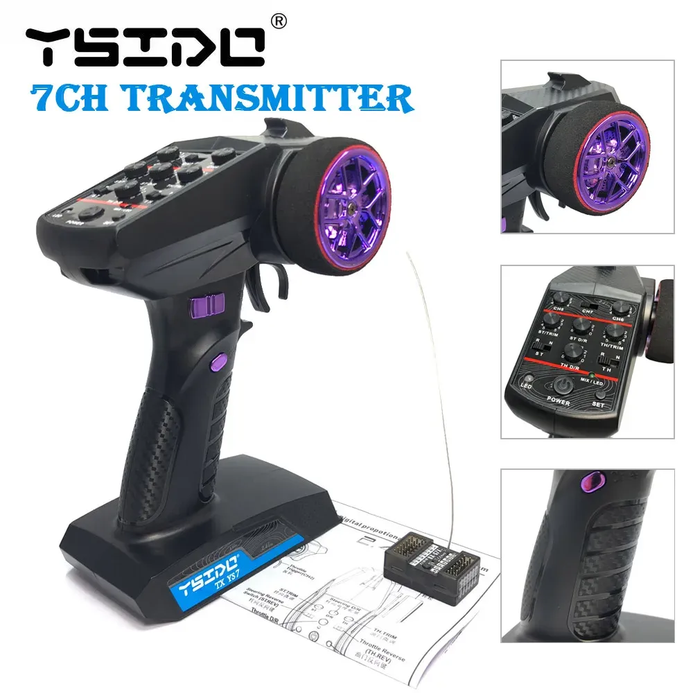 YSIDO 2.4G YS7 7CH Radio Control Transmitter & Receiver For RC Rock ...