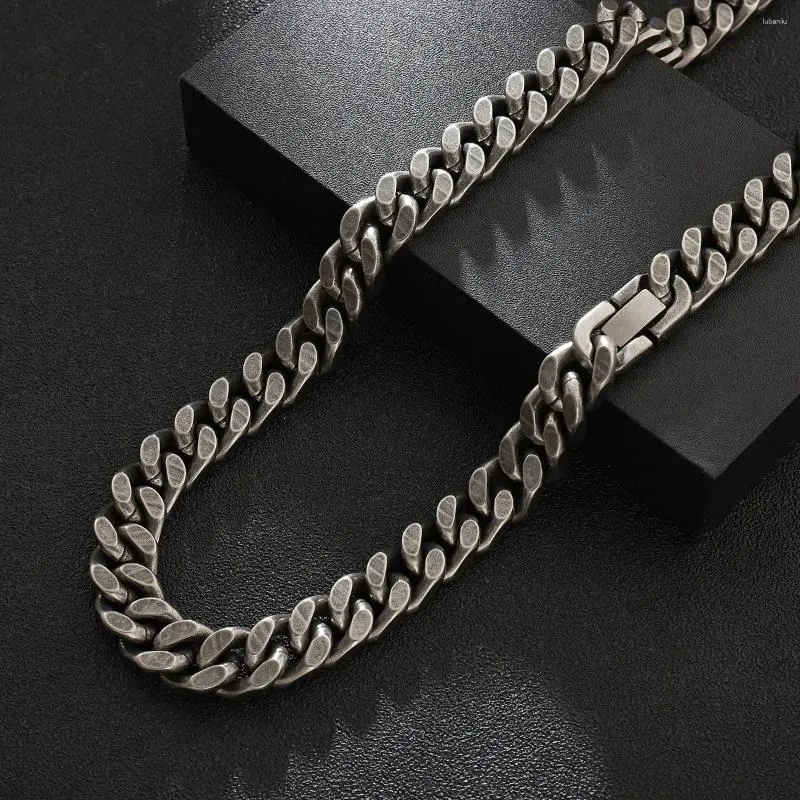 Chains Gun Metal Black Titanium 11mm Figaro Four Sides Cube Chain For ...