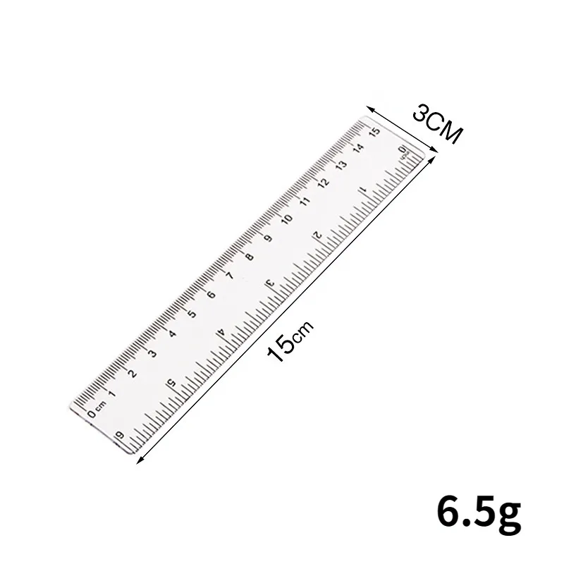 Transparent Acrylic Ruler 15/20/30 cm Portable Simple Style for Math ...