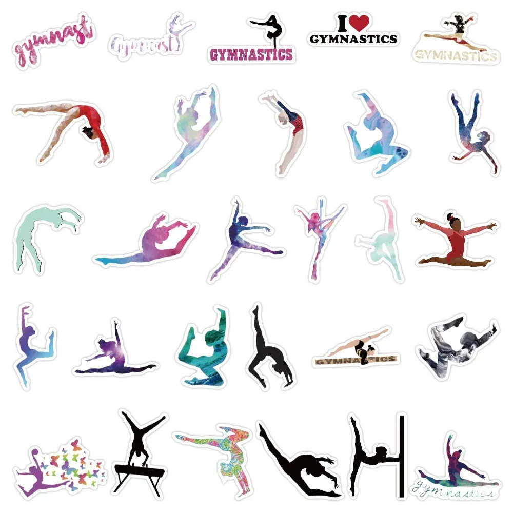 Aesthetic Sports Gymnastics Stickers Gym Stationery, Notebooks, Laptop ...